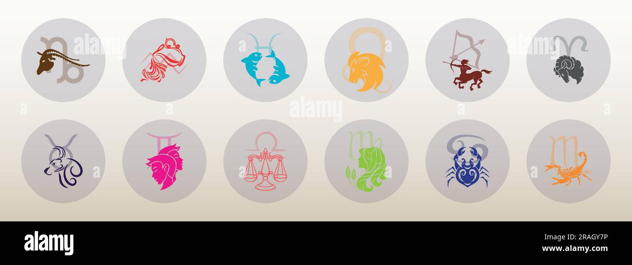 zodiac icon logo Stock Vector Image & Art - Alamy