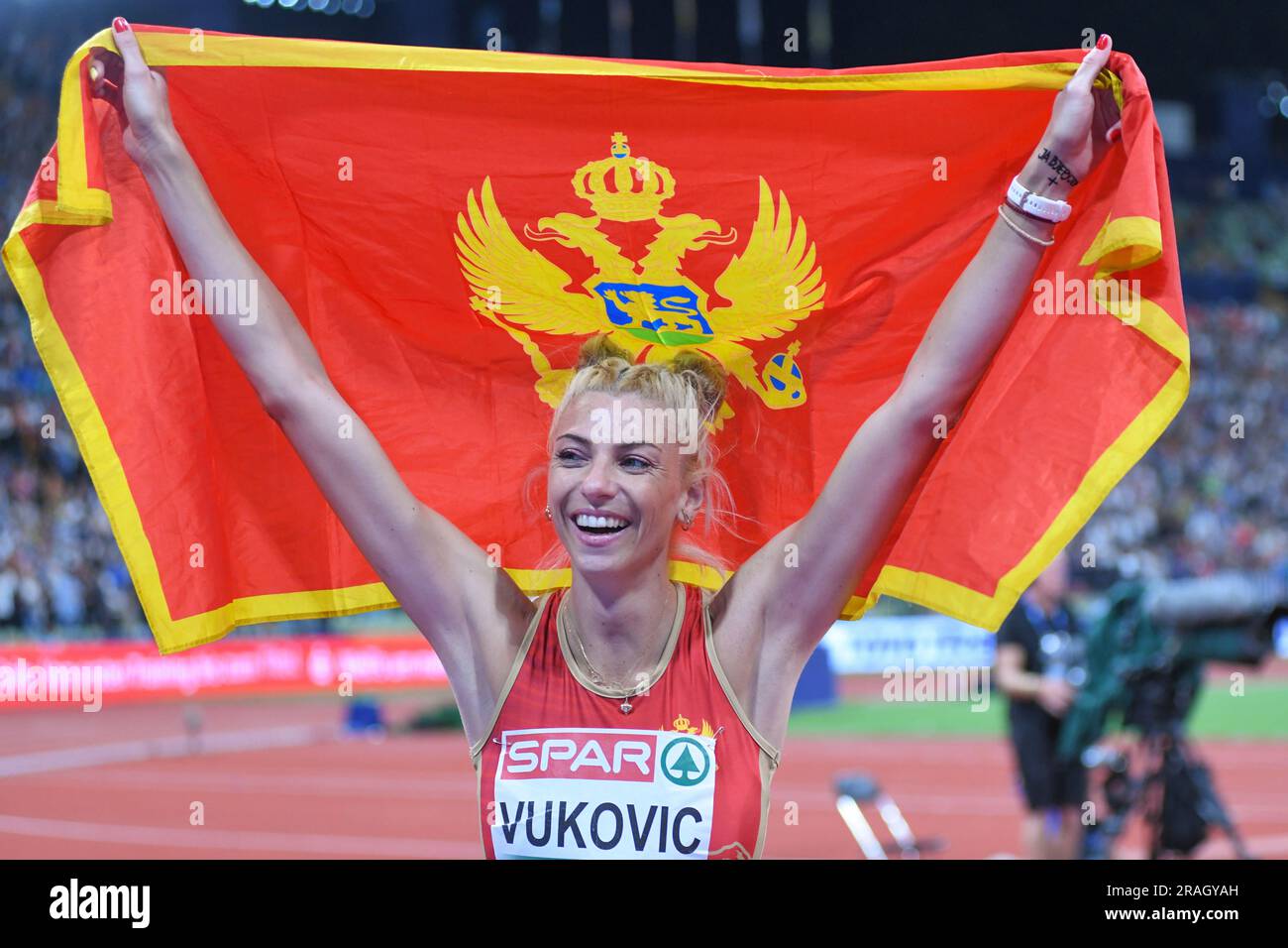Marija Vukovic (Montenegro). High Jump Silver Medal. European ...