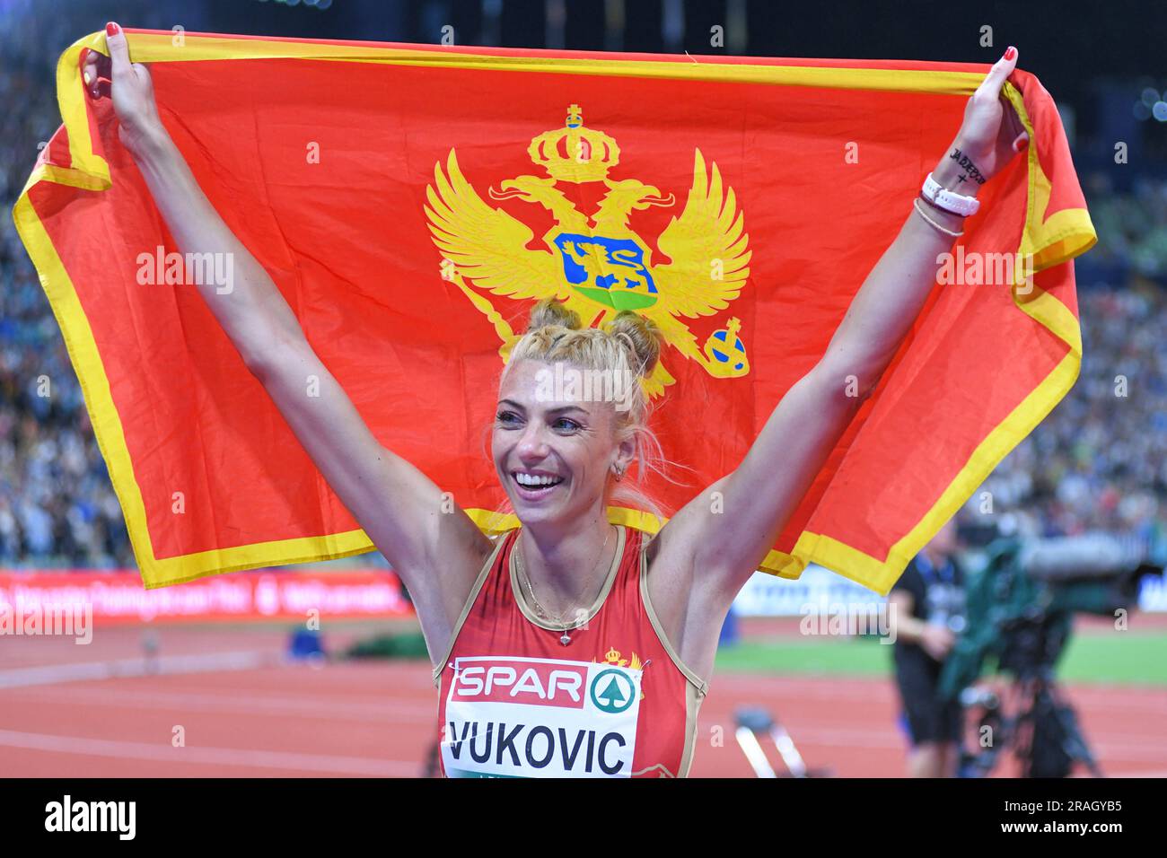 Marija Vukovic (Montenegro). High Jump Silver Medal. European ...