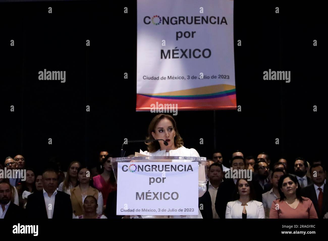 Non Exclusive: July 3, 2023, Mexico City, Mexico: Senator Claudia Ruiz ...