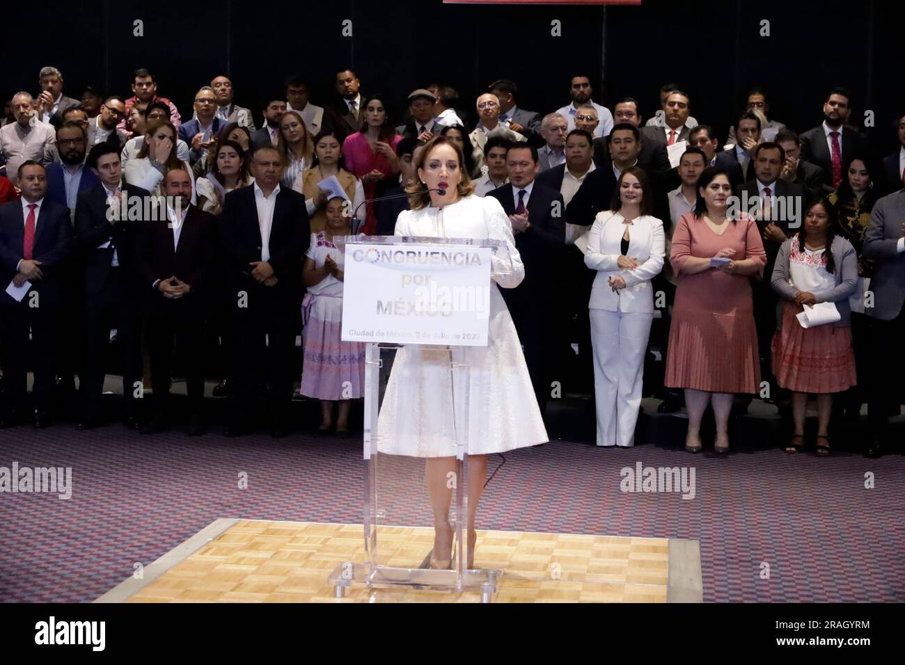 Non Exclusive: July 3, 2023, Mexico City, Mexico: Senator Claudia Ruiz ...