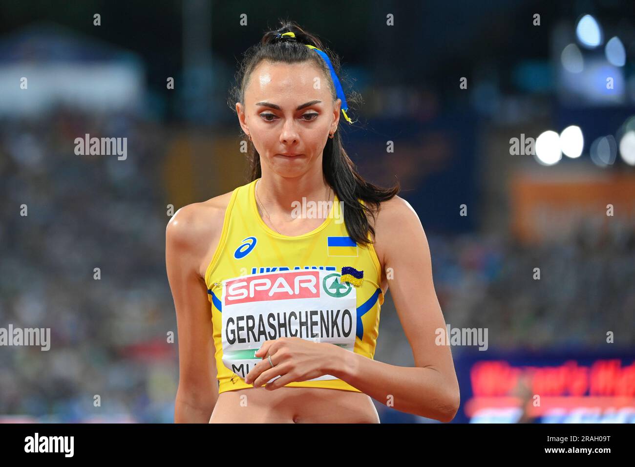 Iryna Herashchenko (Ukraine). High Jump women. European Championships Munich 2022 Stock Photo ...