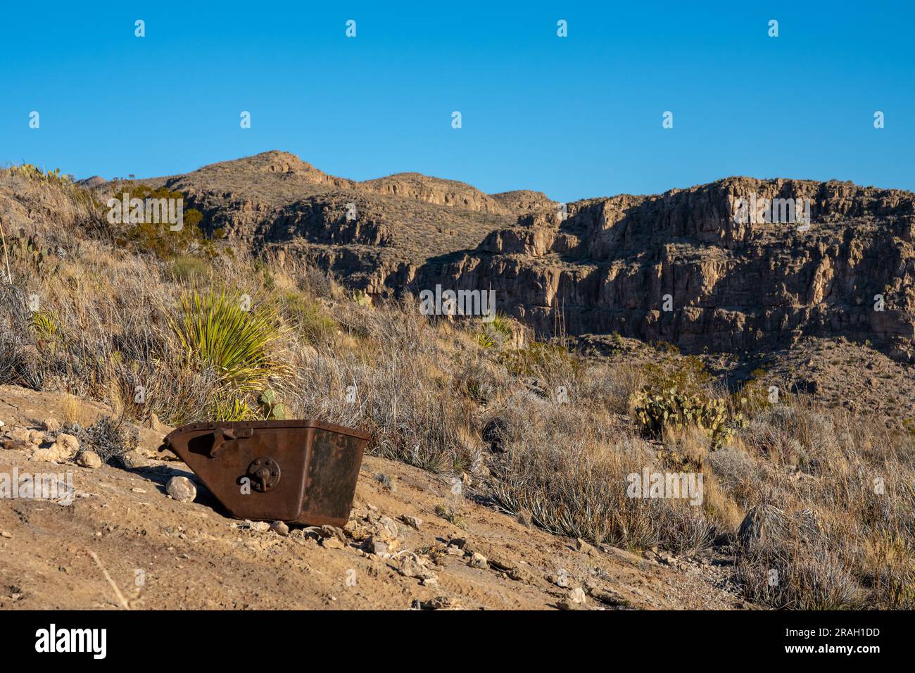 Old Cart from Ore Mining Industry in Big Bend Wilderness along Ore ...