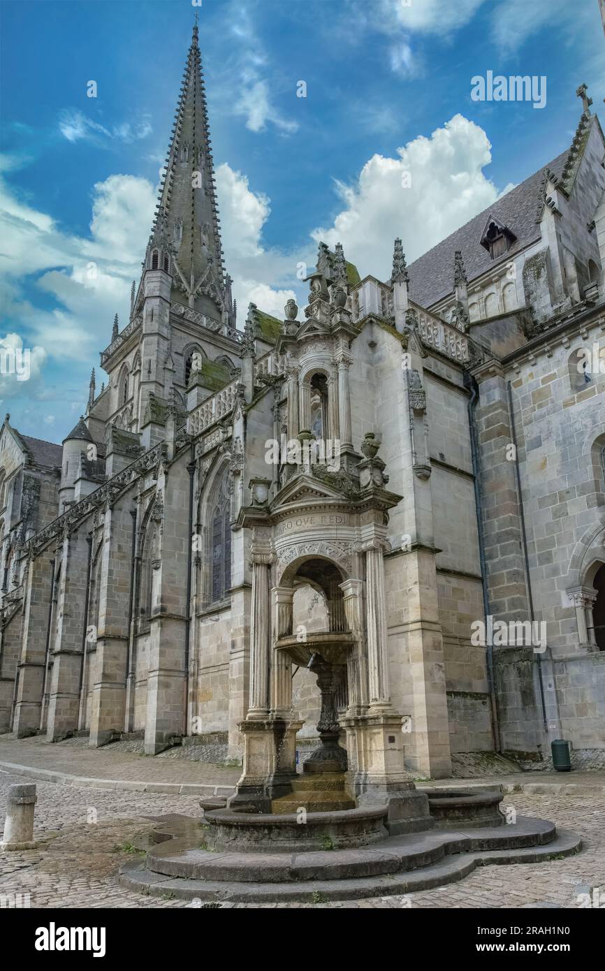 Autun, ancient city in Burgundy, the Saint-Lazare cathedral in the ...