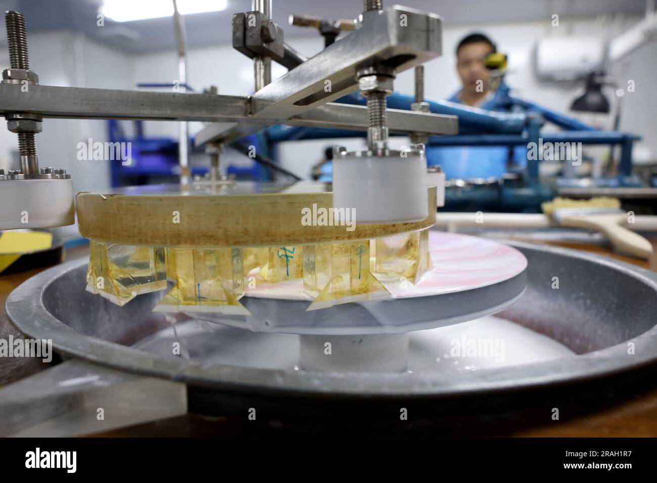 FUZHOU, CHINA - JULY 4, 2023 - An automated surface grinding and ...