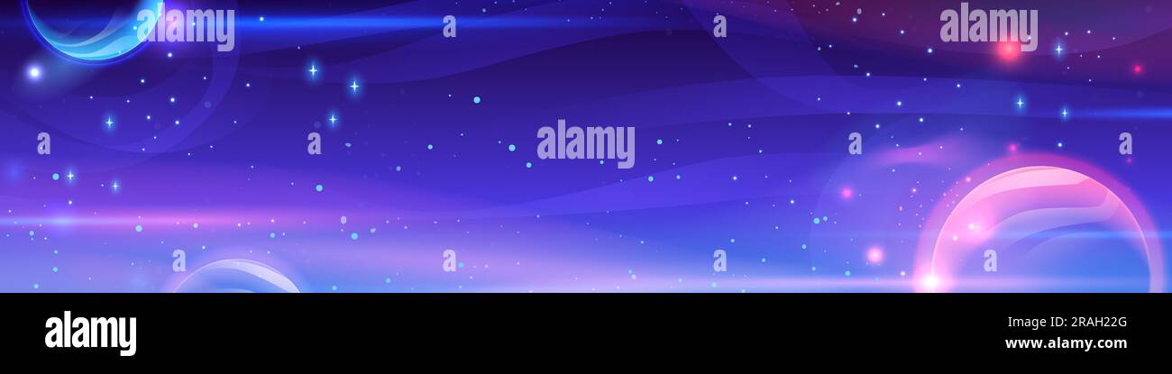 Purple sky galaxy space night vector background. Pink abstract cosmos ...