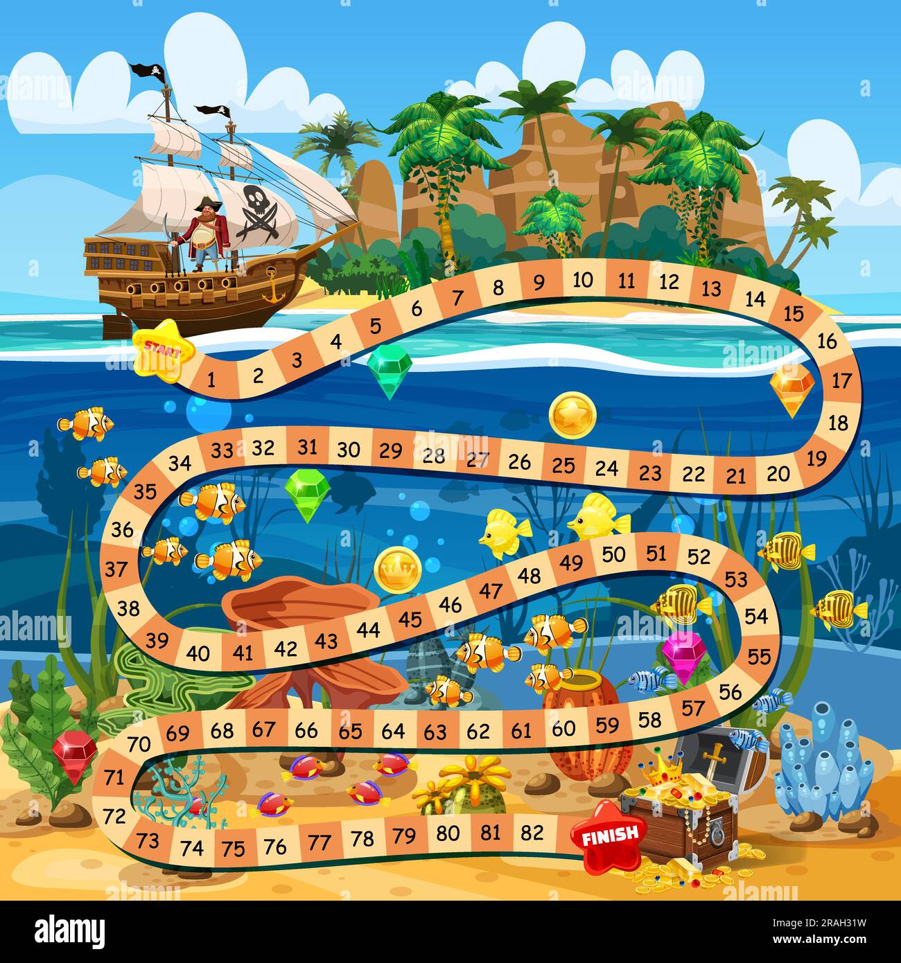 Kids landscape worksheet Stock Vector Images - Alamy