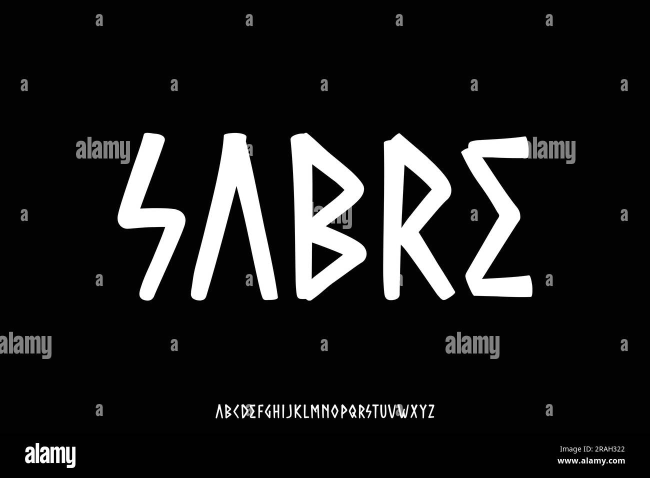 Unique decorative brush stroke display font vector illustration Stock ...