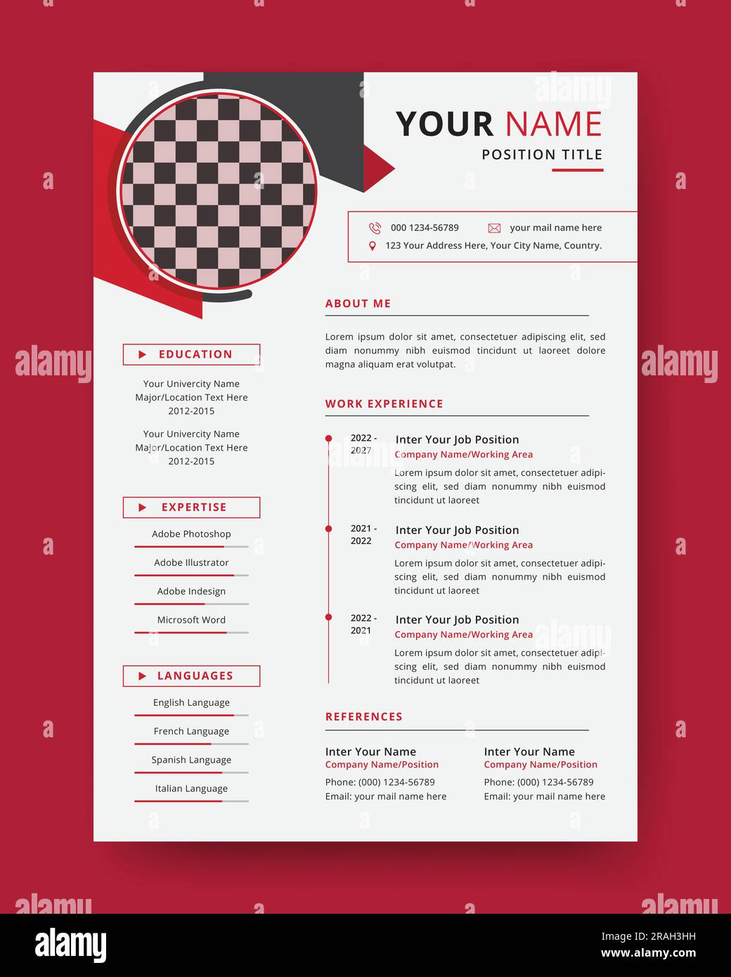 Cv curriculum vitae template hi-res stock photography and images - Alamy