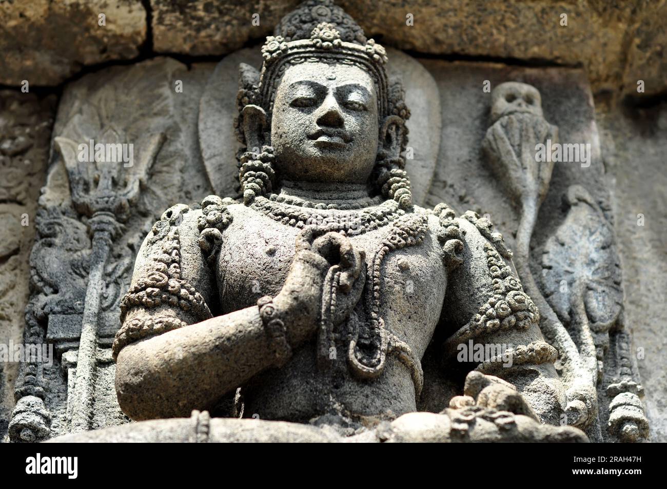 Candi Prembanan temple relief stone about hindu religion Stock Photo ...