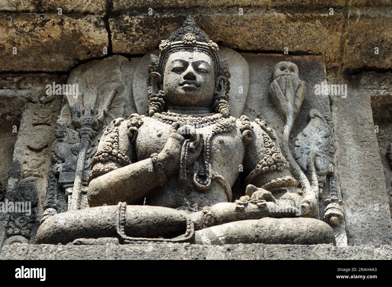 Candi Prembanan temple relief stone about hindu religion Stock Photo ...
