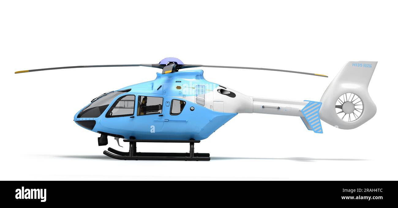 multipurpose passenger helicopter for air transportation left view 3d ...