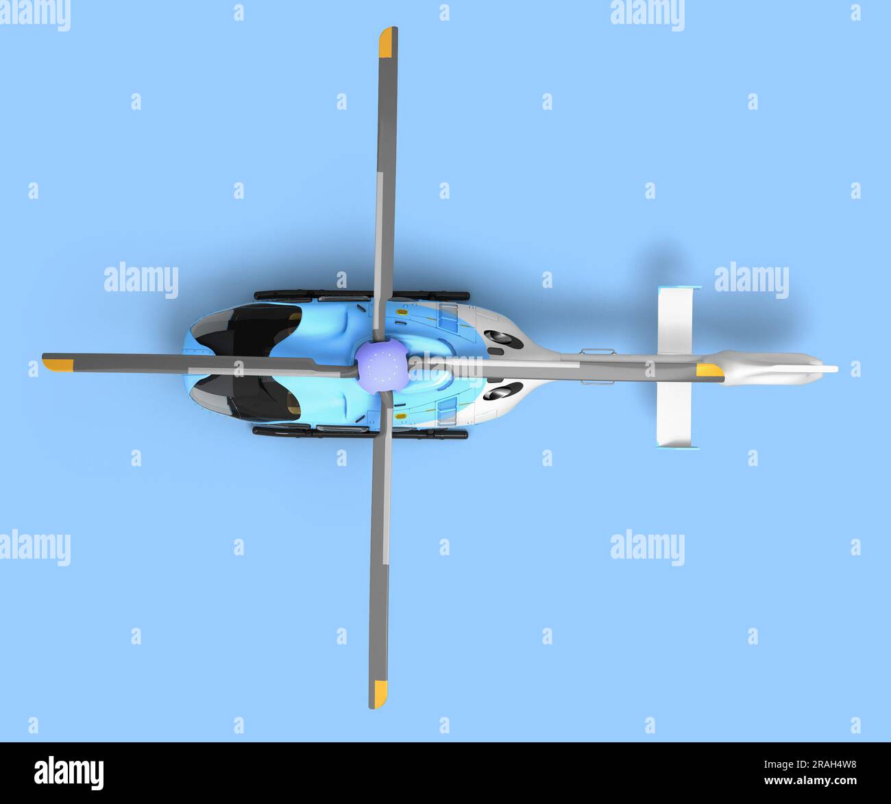multipurpose passenger helicopter for air transportation top view 3d ...