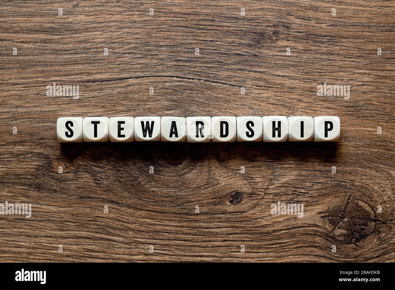 Stewardship - word concept on building blocks, text Stock Photo - Alamy