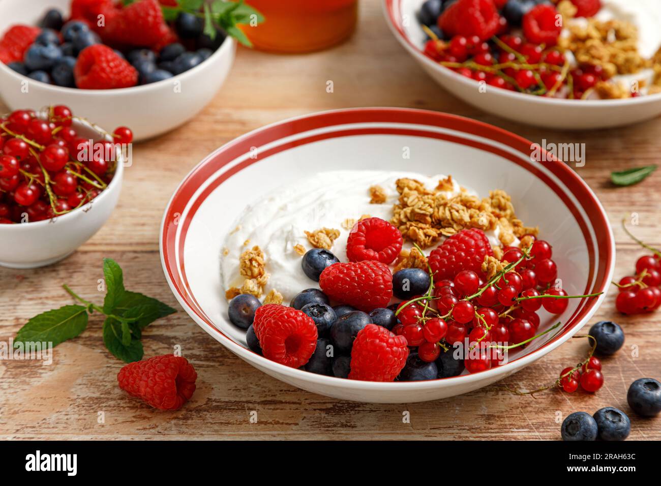 Plain yogurt with berries hi-res stock photography and images - Alamy