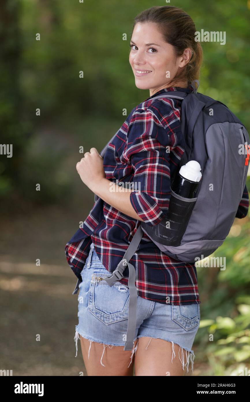 Beautiful sweet woman hiker hi-res stock photography and images - Alamy