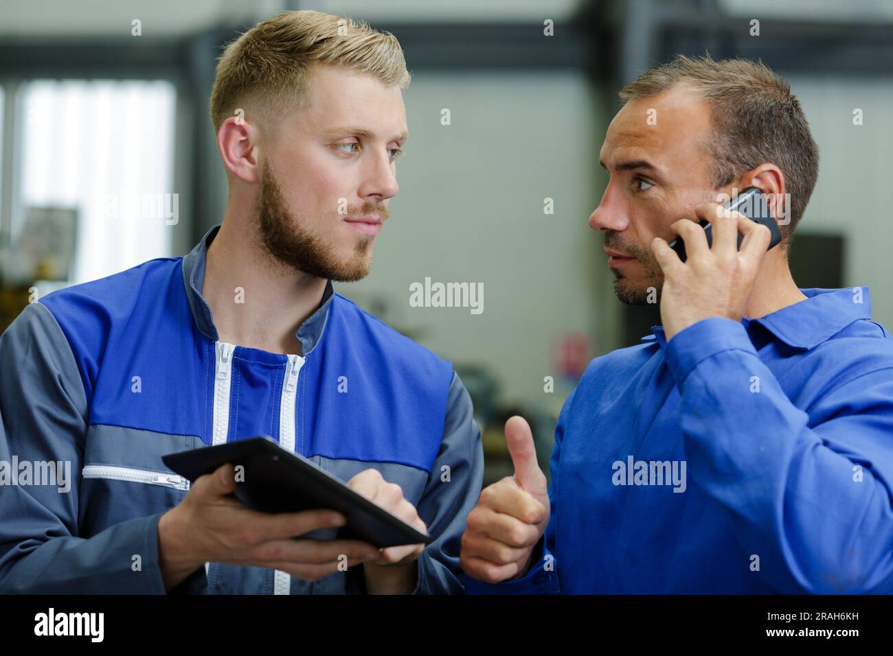 industrial engineer on the phone Stock Photo - Alamy