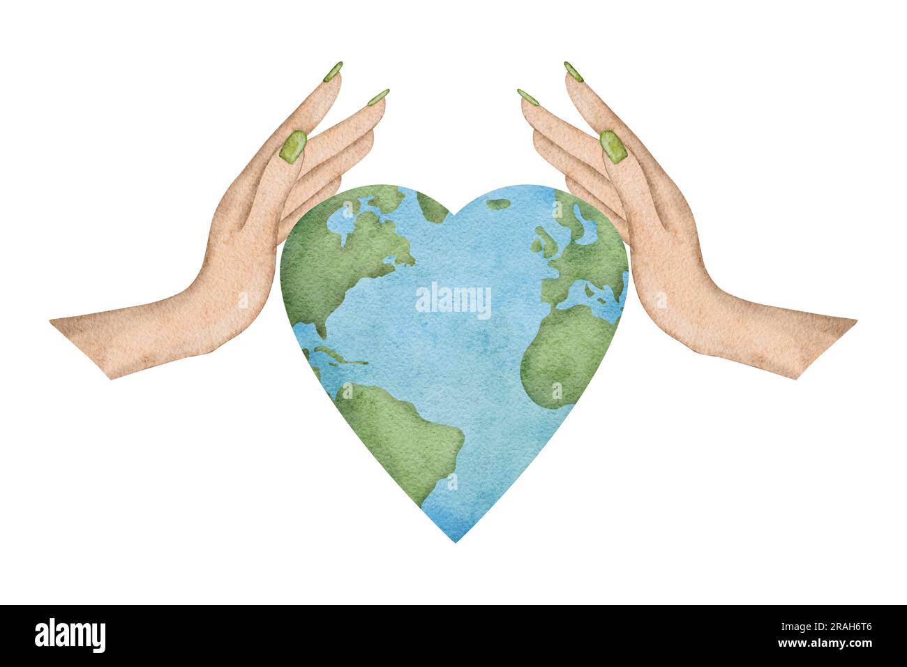 Planet Earth in woman's hand. Symbol of life, nature, foundation ...