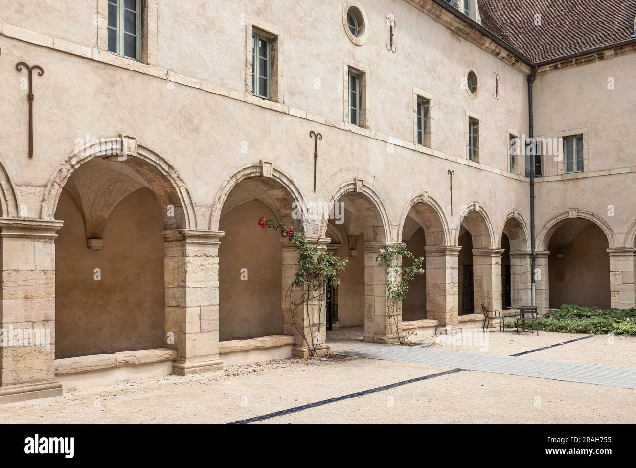 The courtyard of the Museum of Burgundian Life recounting regional ...