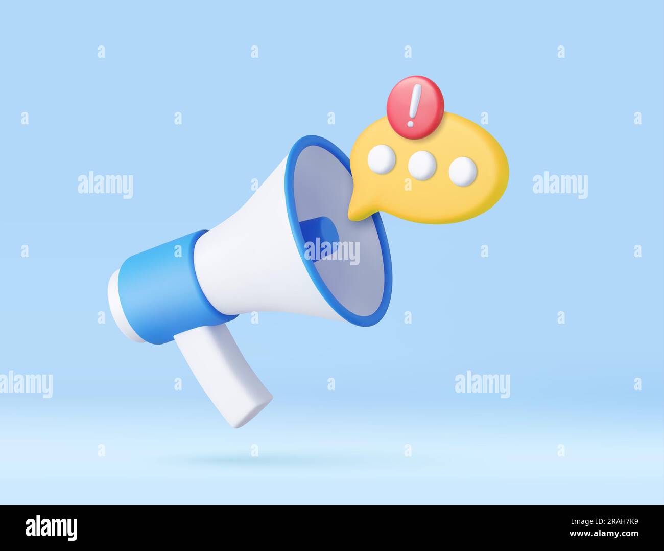 3d Megaphone with messages icon Stock Vector Image & Art - Alamy