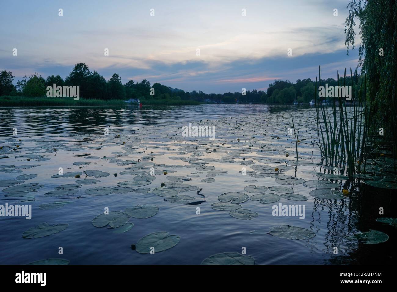 Sunset over lake beautiful view hi-res stock photography and images - Alamy