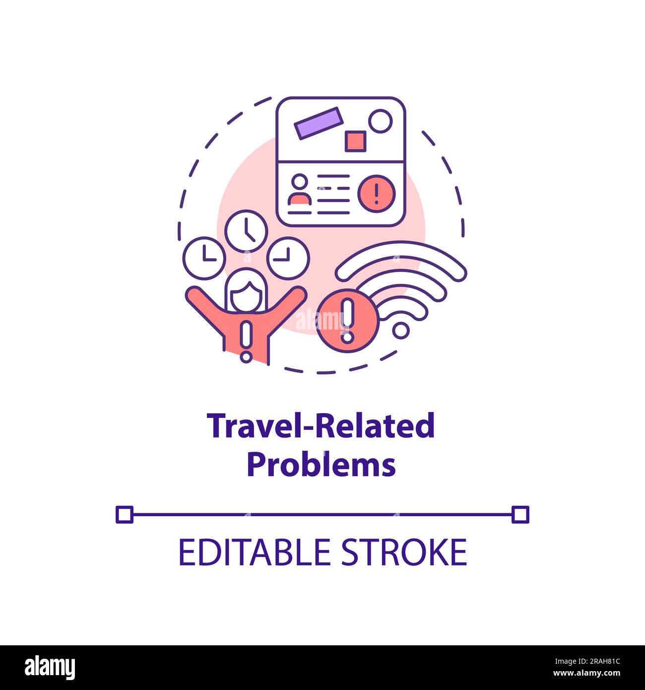 Travel related problems concept icon Stock Vector Image & Art - Alamy