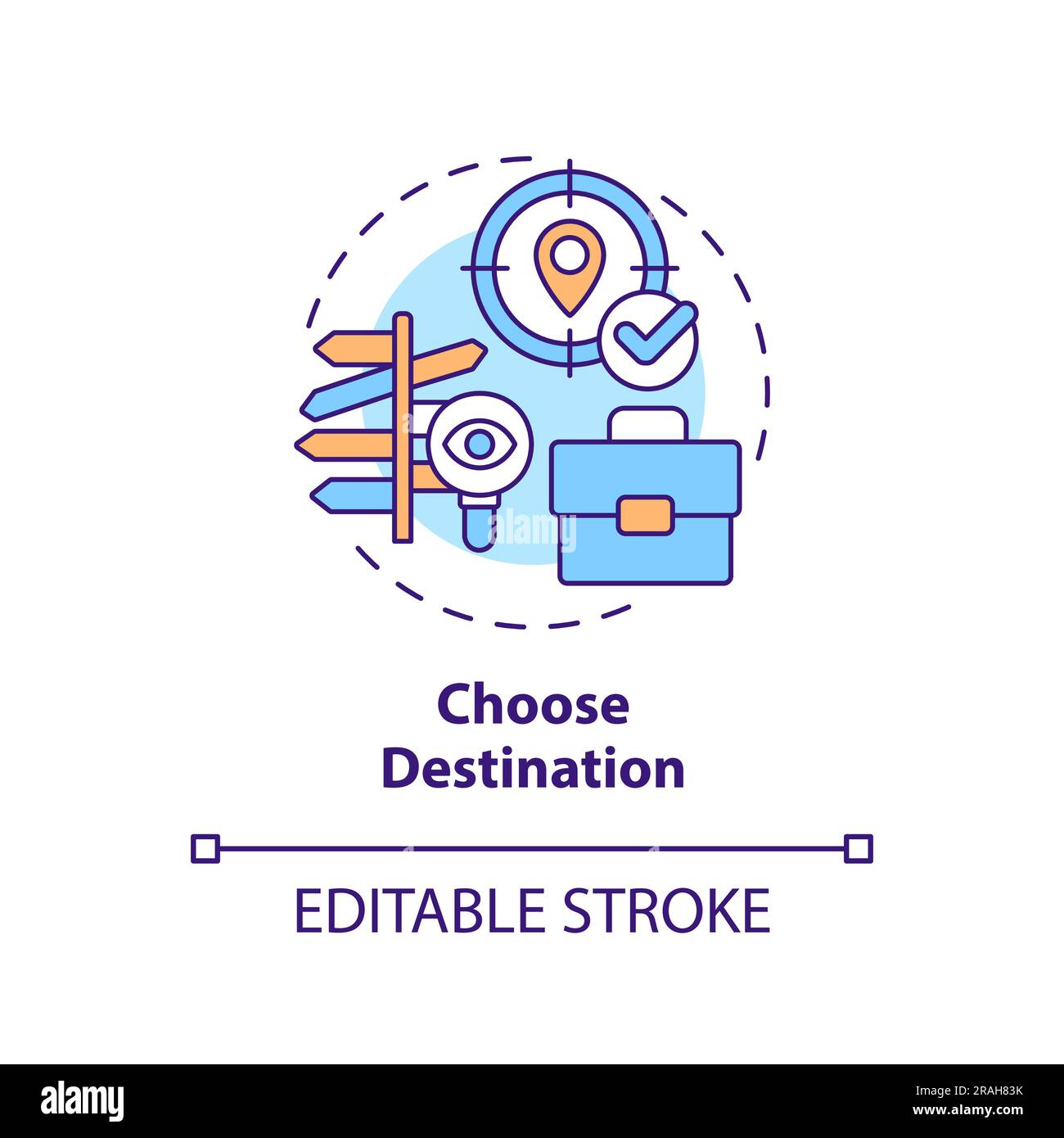 Choose destination concept icon Stock Vector Image & Art - Alamy