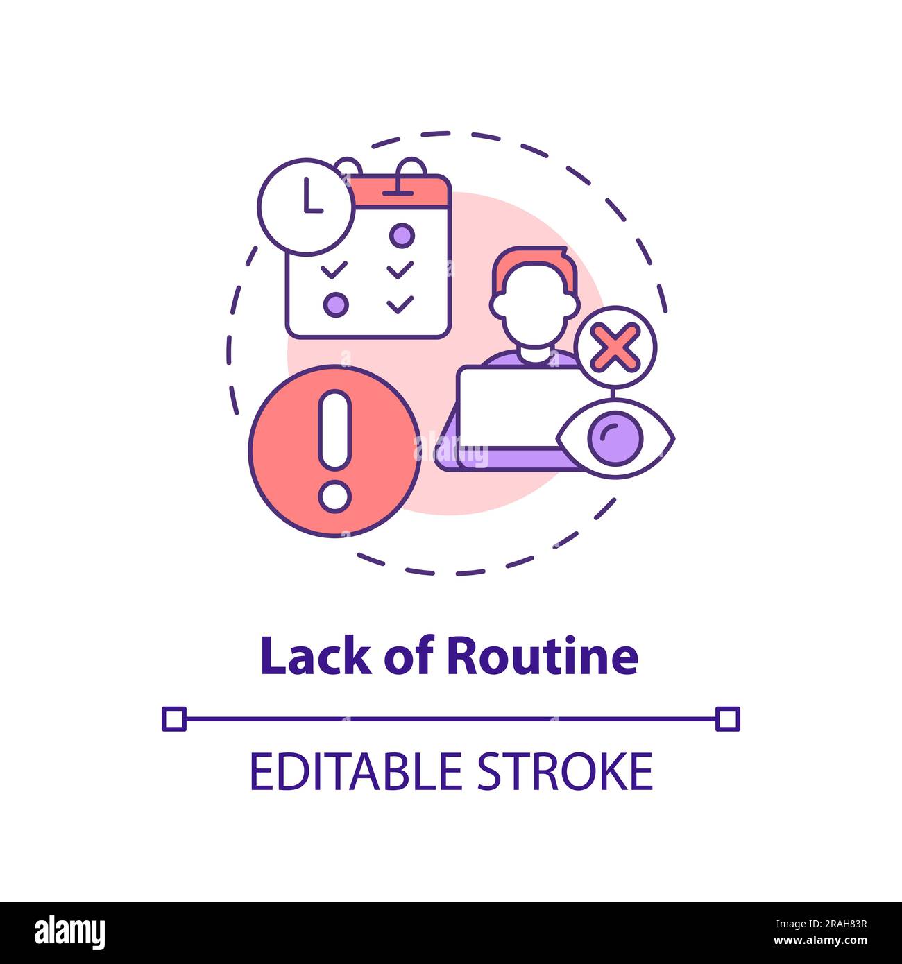 Lack of routine concept icon Stock Vector Image & Art - Alamy