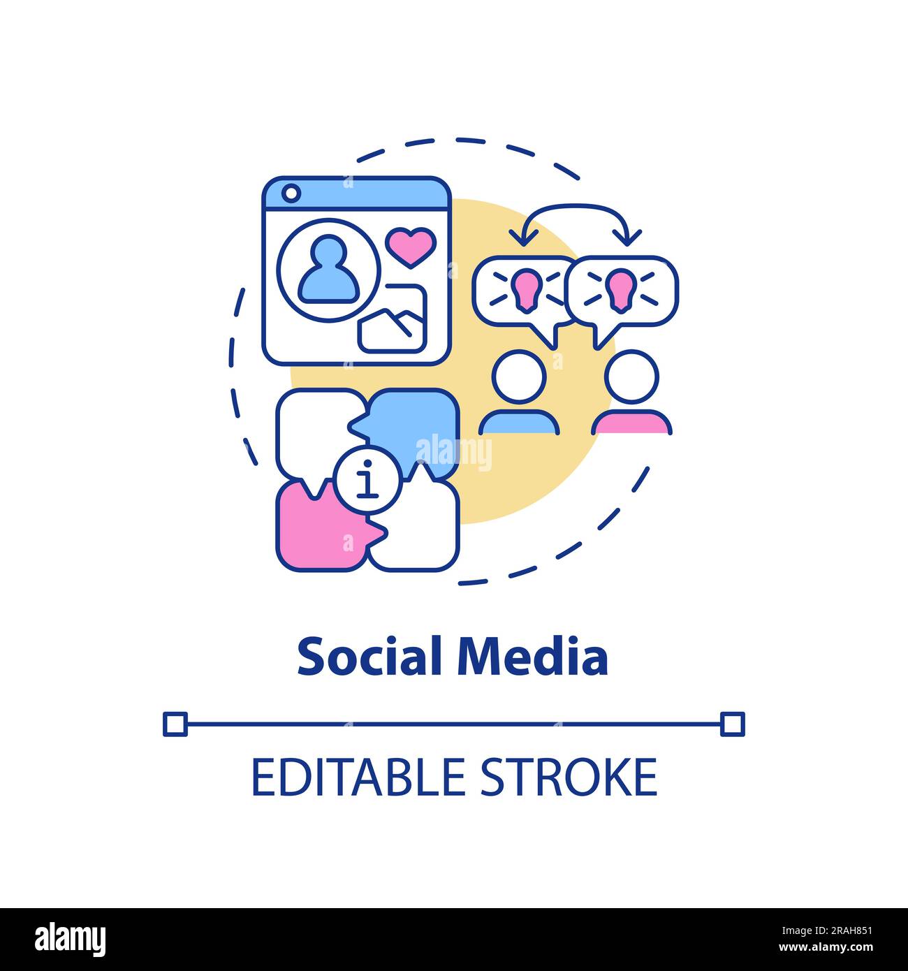 Social media concept icon Stock Vector Image & Art - Alamy