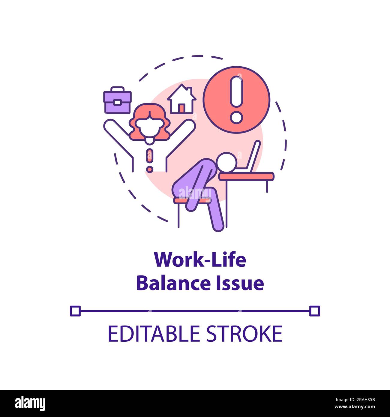 Work life balance issue concept icon Stock Vector Image & Art - Alamy Work life balance issue concept icon Stock Vector Image & Art - Alamy