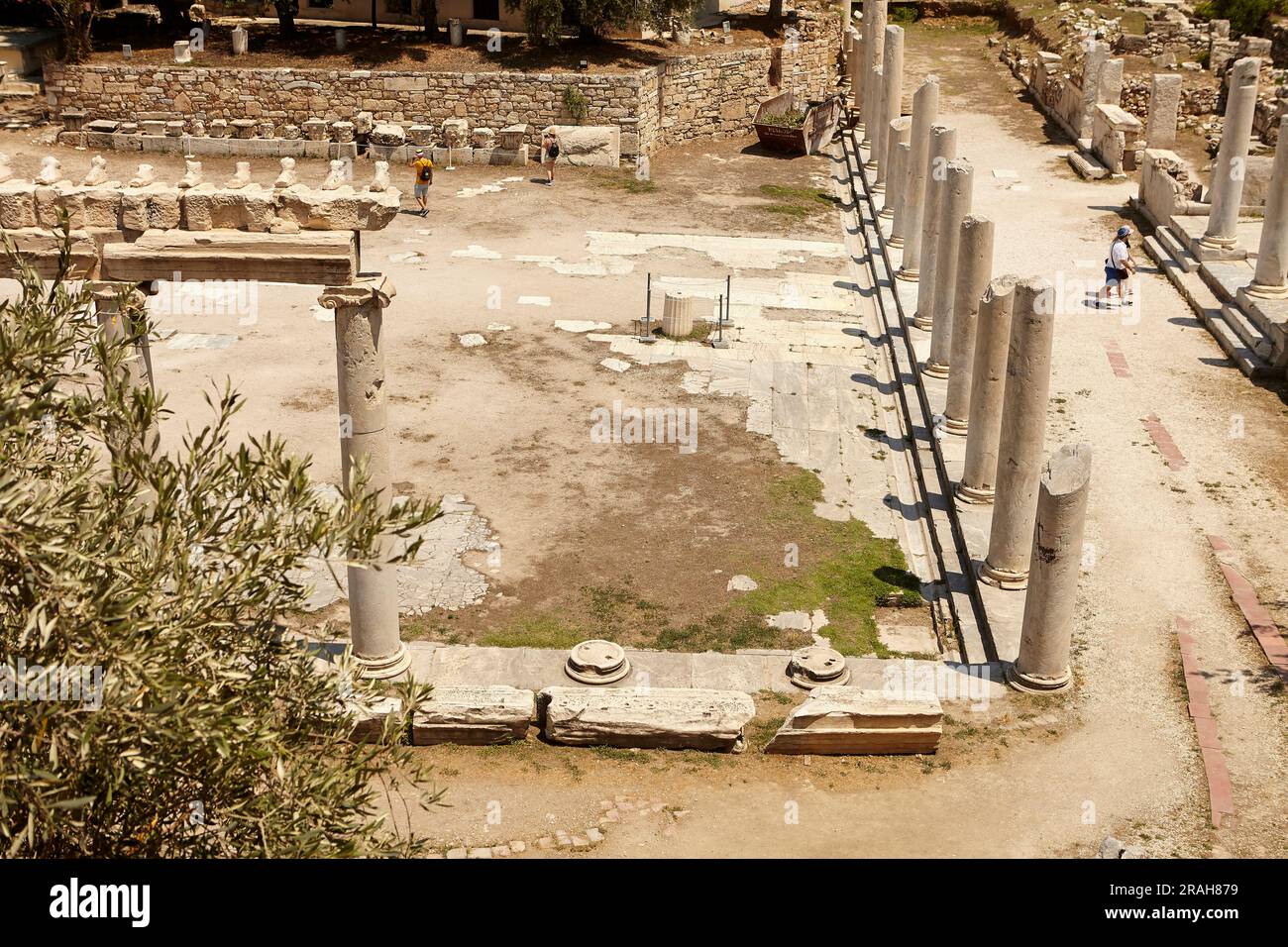 Roman Agora Ruins at Plaka monastiraki athens greece Stock Photo - Alamy