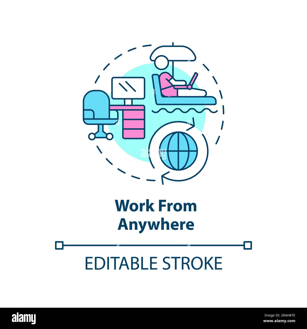 Work from anywhere concept icon Stock Vector Image & Art - Alamy