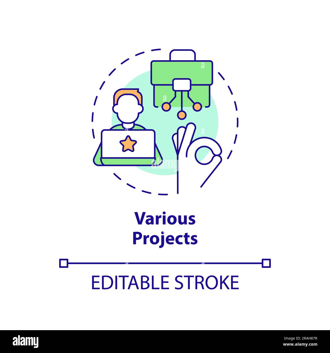 Various projects concept icon Stock Vector Image & Art - Alamy