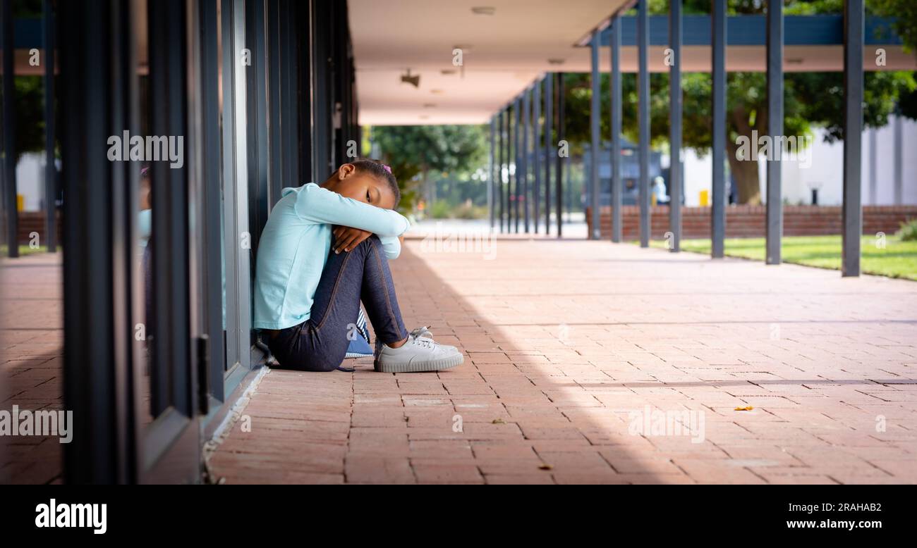 Sitting Alone At School Outside
