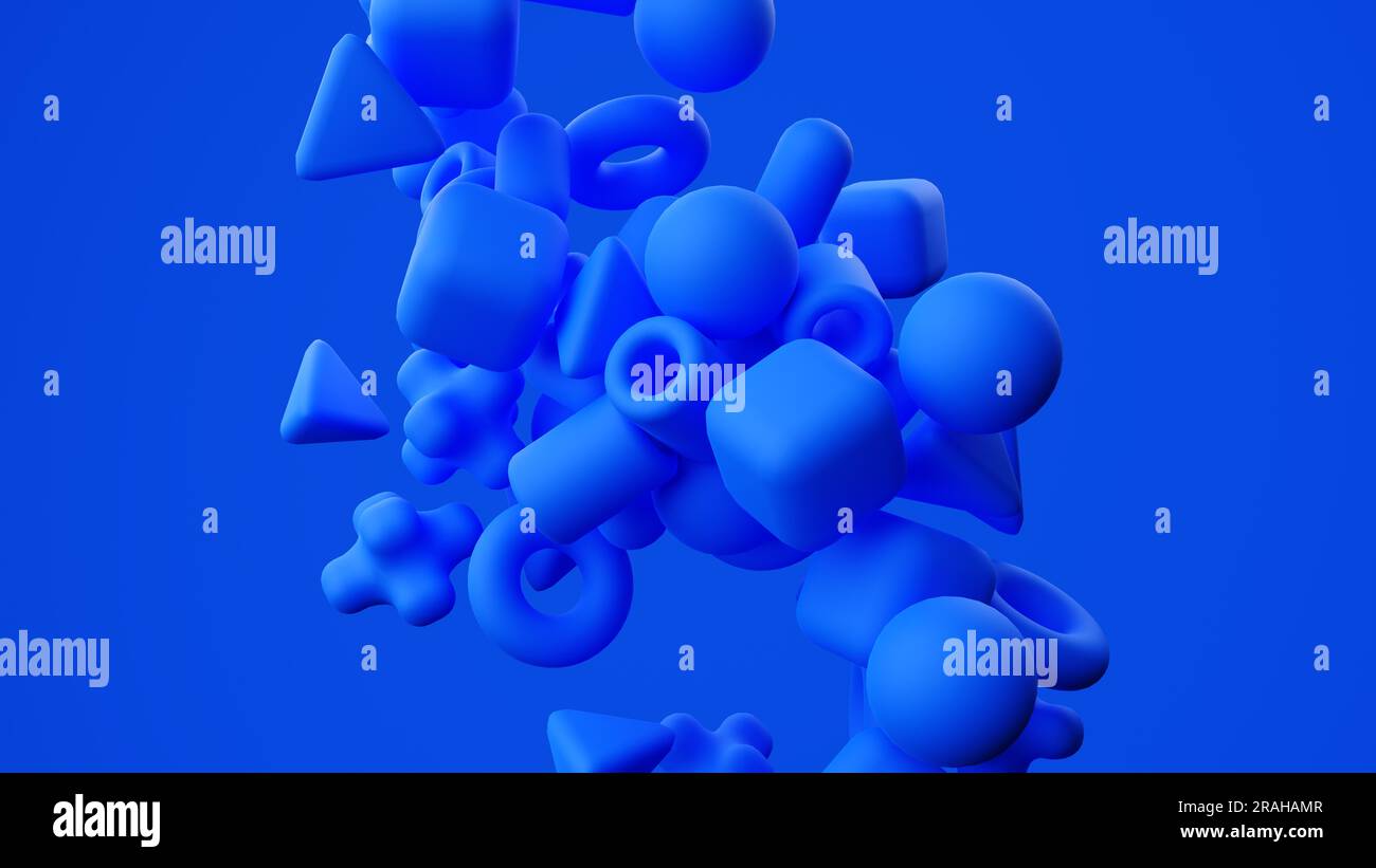 Geometric shapes on blue hi-res stock photography and images - Alamy