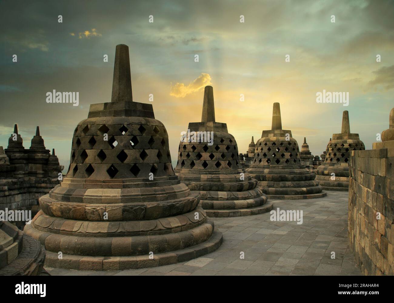 Borobudur Temple in Java Indonesia, Buddha Buddhism Ancient Religion ...