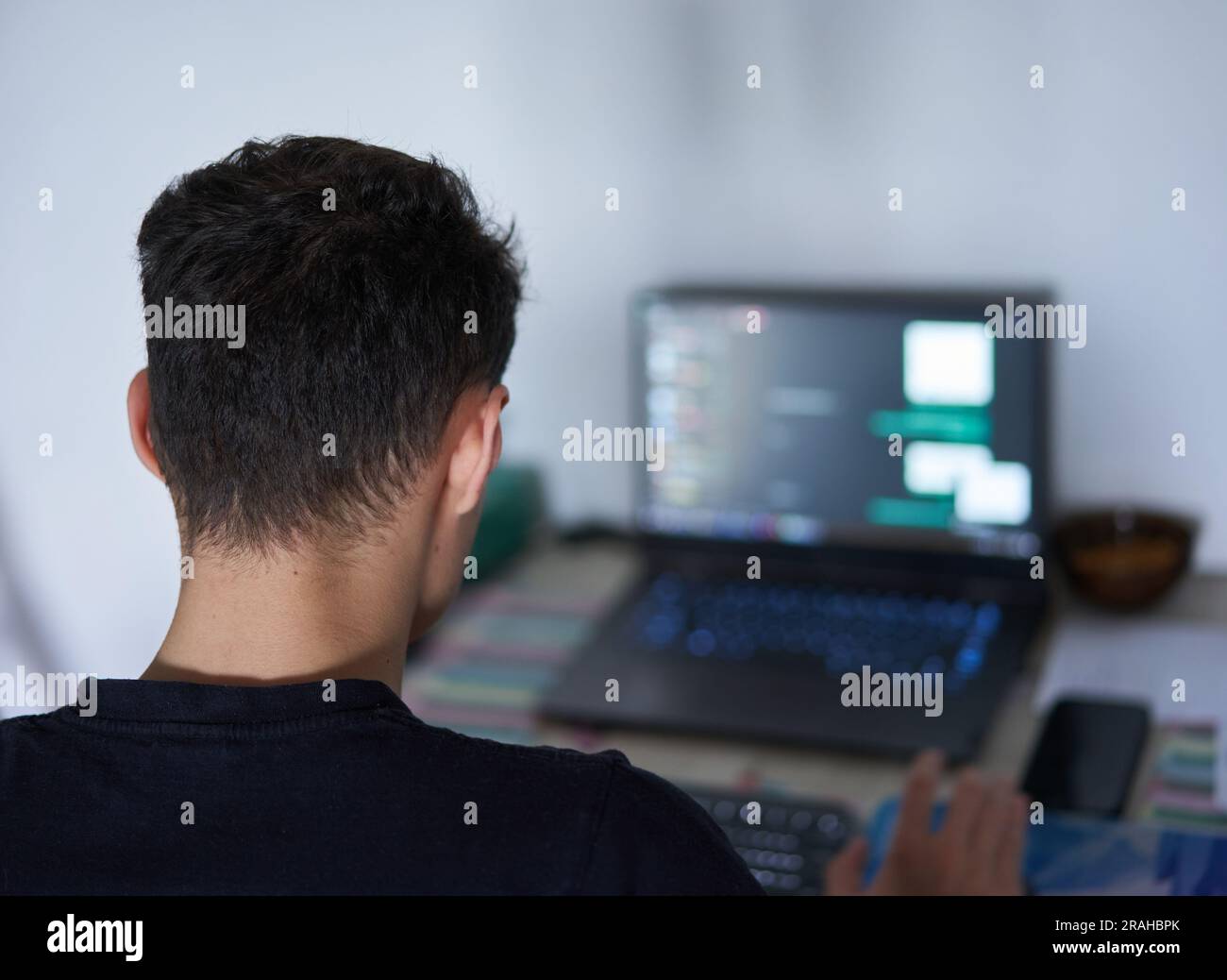 Comfortable student working remotely from hi-res stock photography and ...