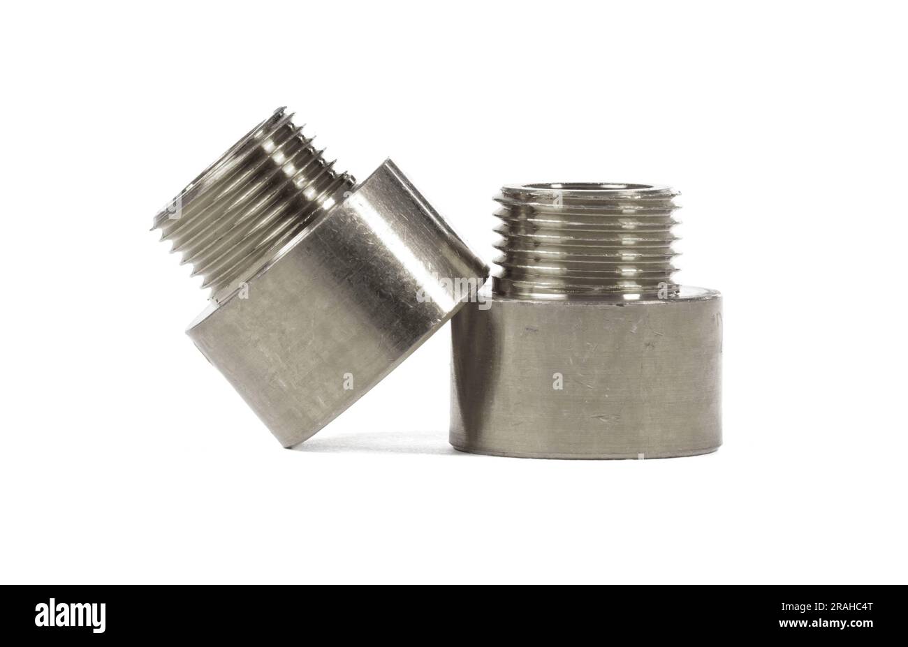 Steel fitting for plumbing pipes, connector for two different sizes ...