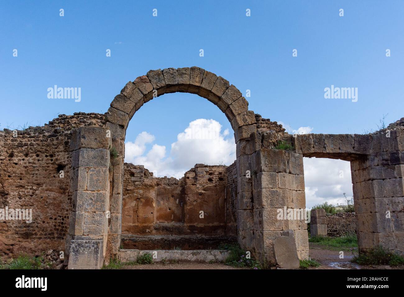 Roman arches in the ancient town of Cuicul in Djemila, Setif, Algeria ...