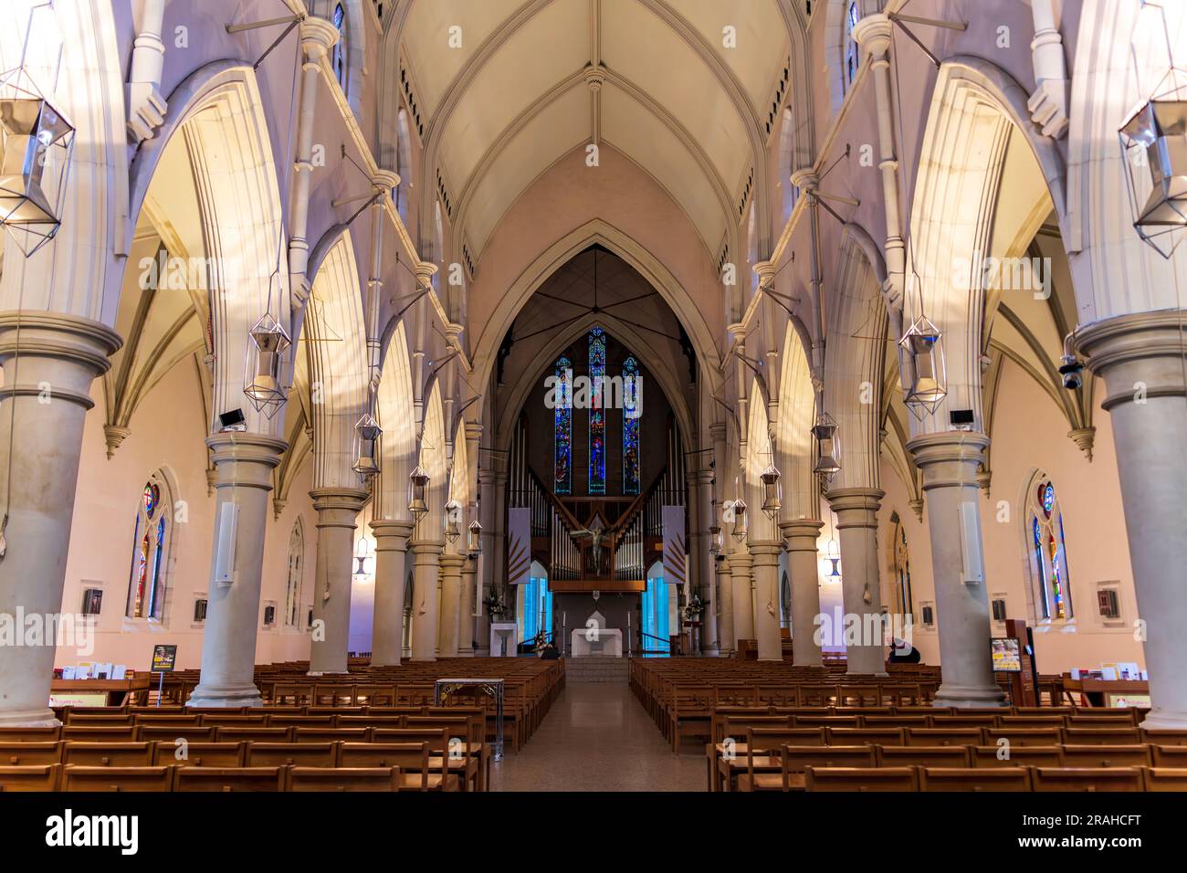 Interior of the Cathedral of St Stephen in Brisbane City Stock Photo ...