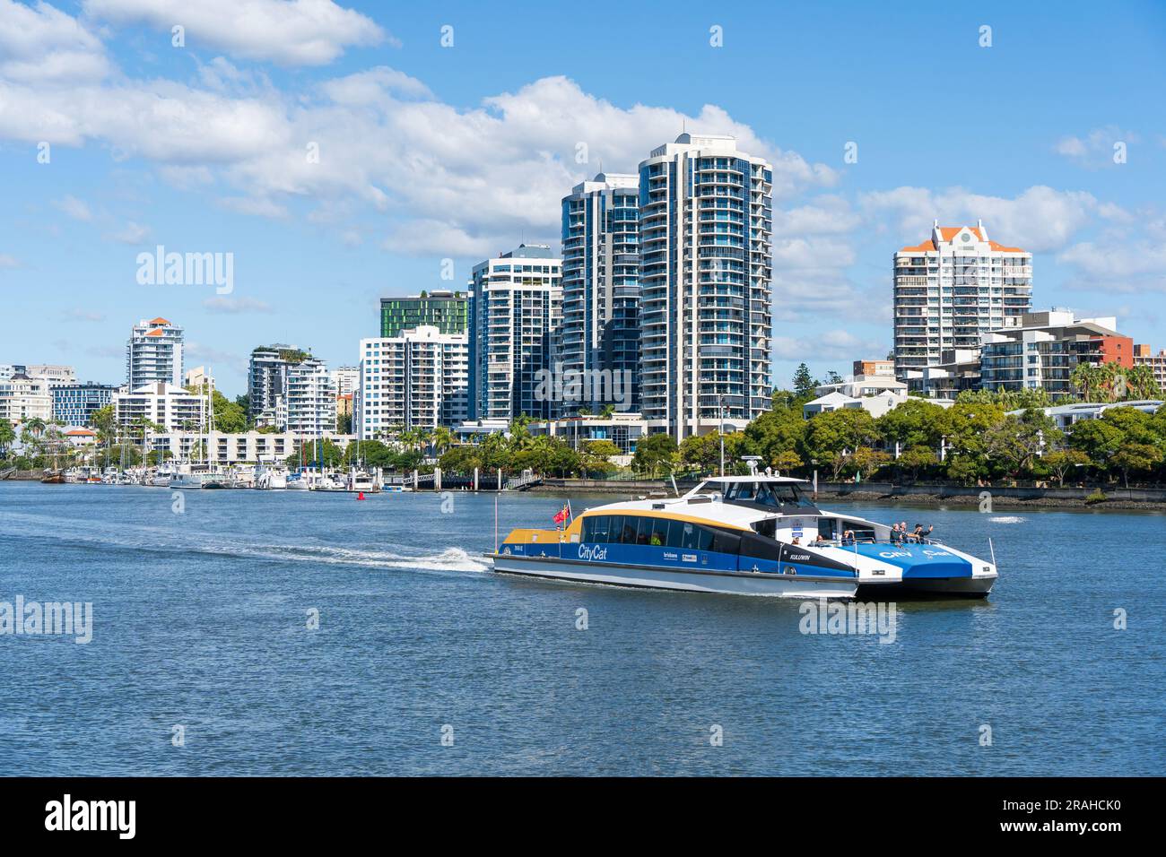 Ferry on the Brisbane River Stock Photo - Alamy