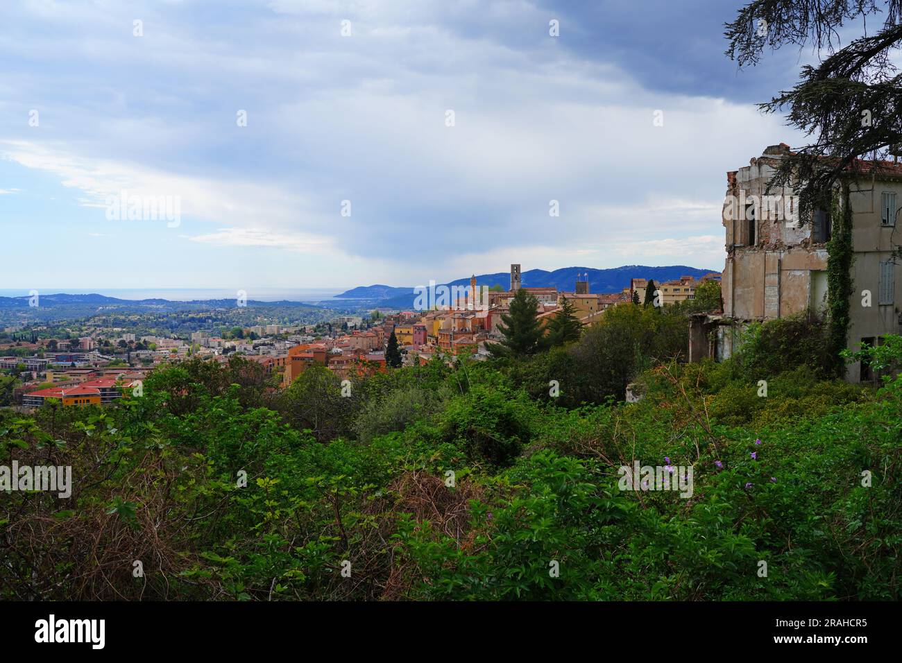 GRASSE, FRANCE -17 APR 2023- View of the town of Grasse, Provence Cote ...