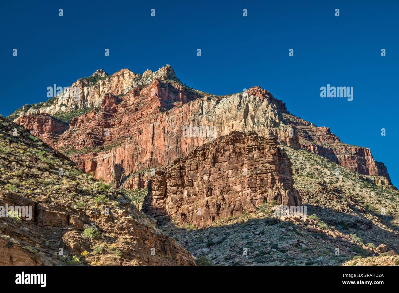 Bright Angel Point formation over Cottonwood Campground, Bright Angel ...