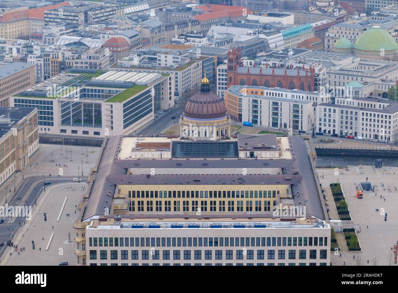 Panoramic aerial view of the Berlin Palace in the center of Berlin ...