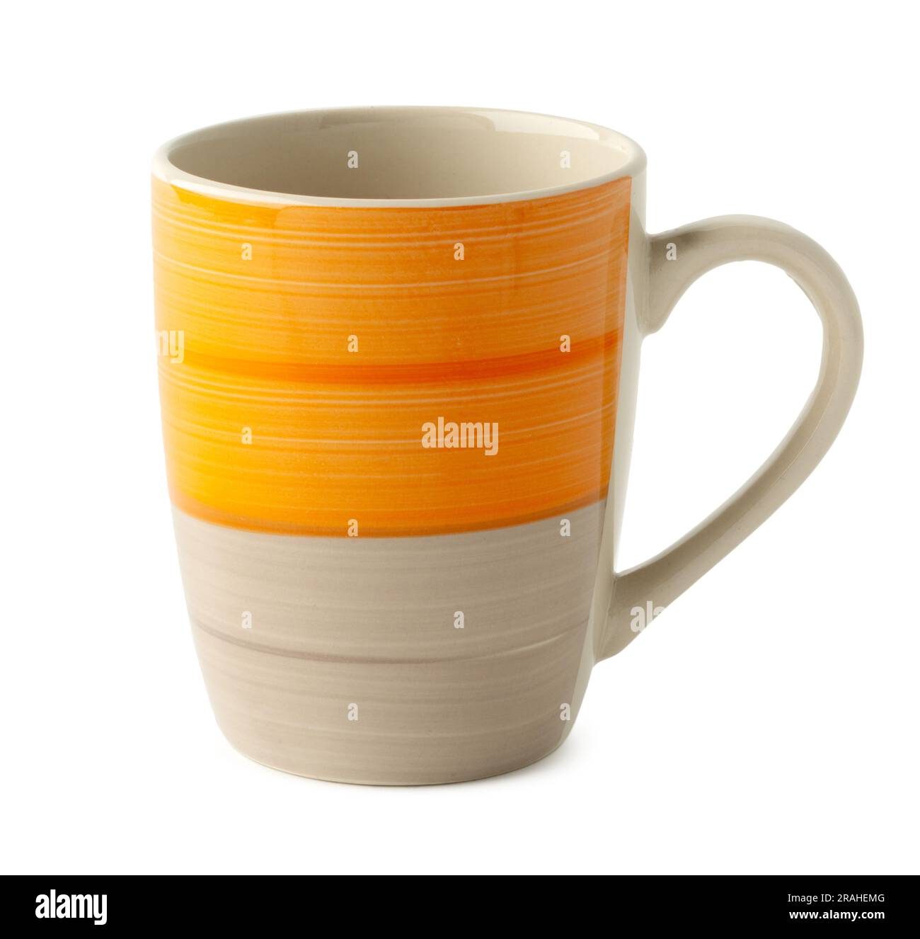 Colored ceramic mug isolated on white background Stock Photo - Alamy