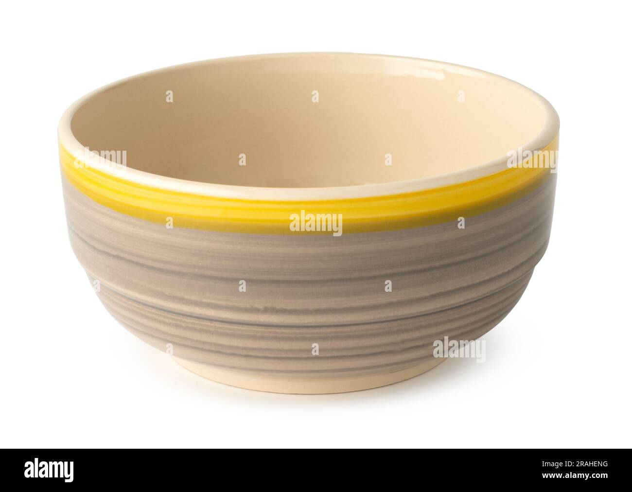 Empty ceramic bowl isolated on white background Stock Photo - Alamy