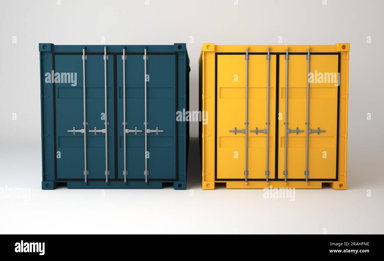 White shipping containers side on hi-res stock photography and images ...