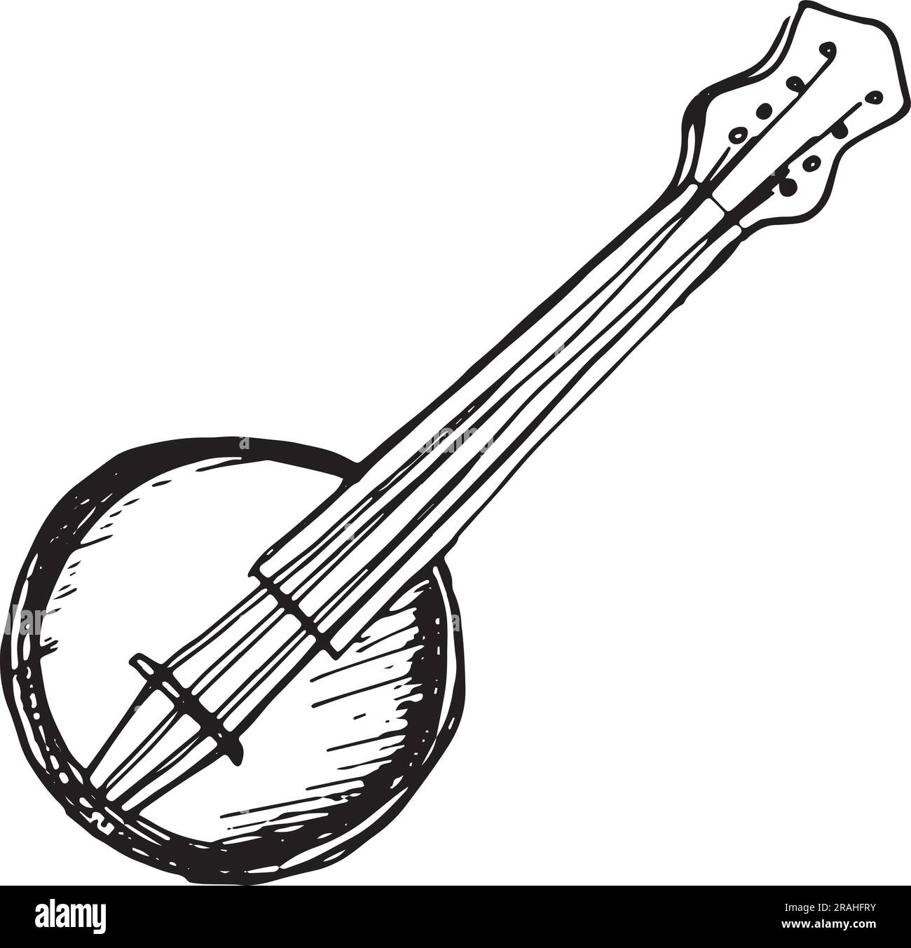 Banjo classical musical instrument vector illustration isolated ...