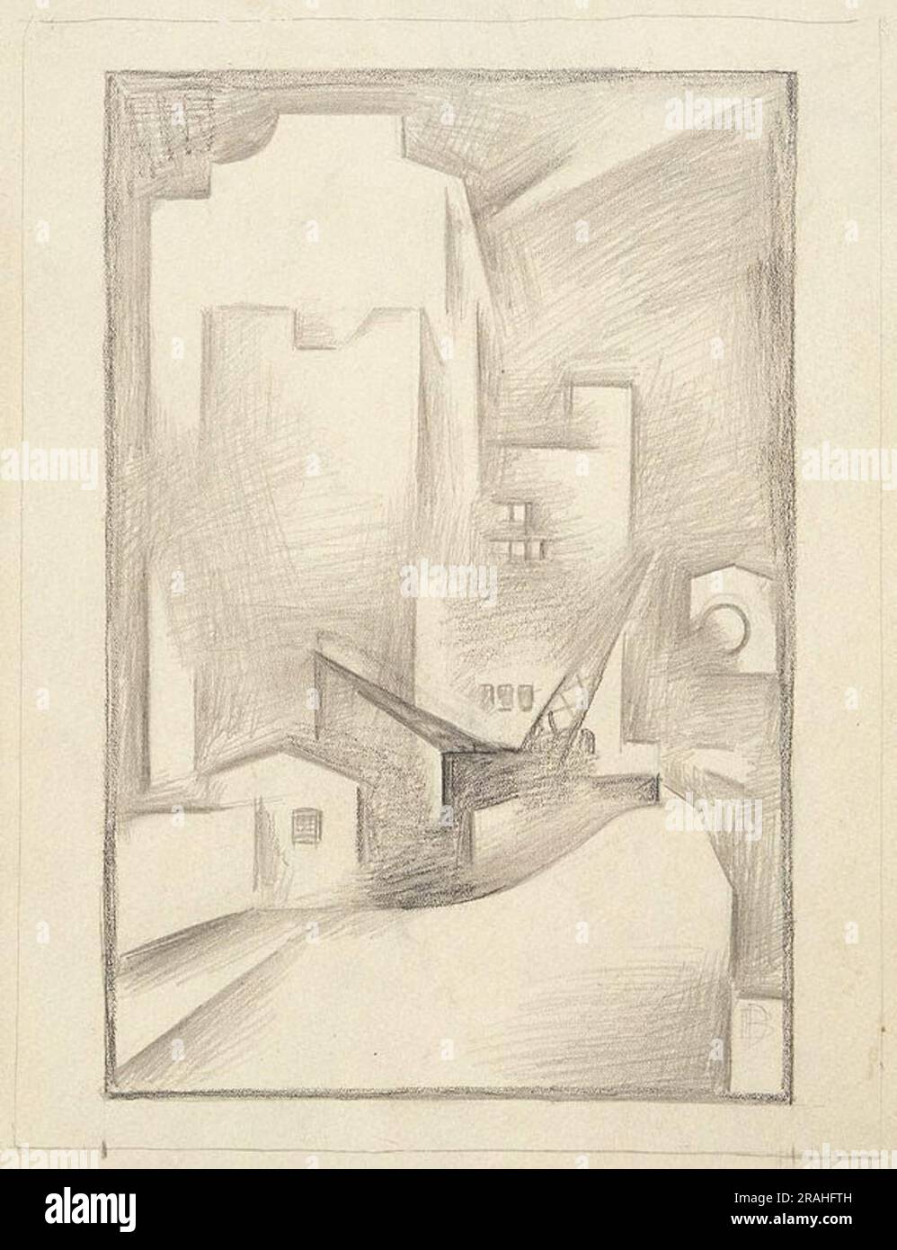 Study for 'Nocturne, Wynyard Square' 1932 by Dorrit Black Stock Photo ...