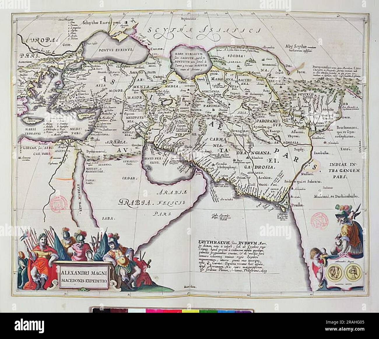 Map of the travels of Alexander the Great (356-323 BC) 1645 by Joan ...